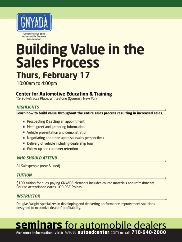 Build Sales Value Throughout Process | PDF