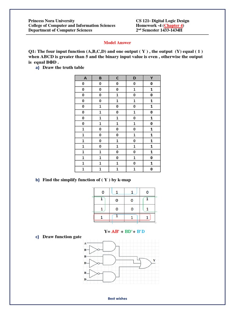 Chapter4 Hw4 Modelanswer | PDF | Electrical Circuits | Electronic Design