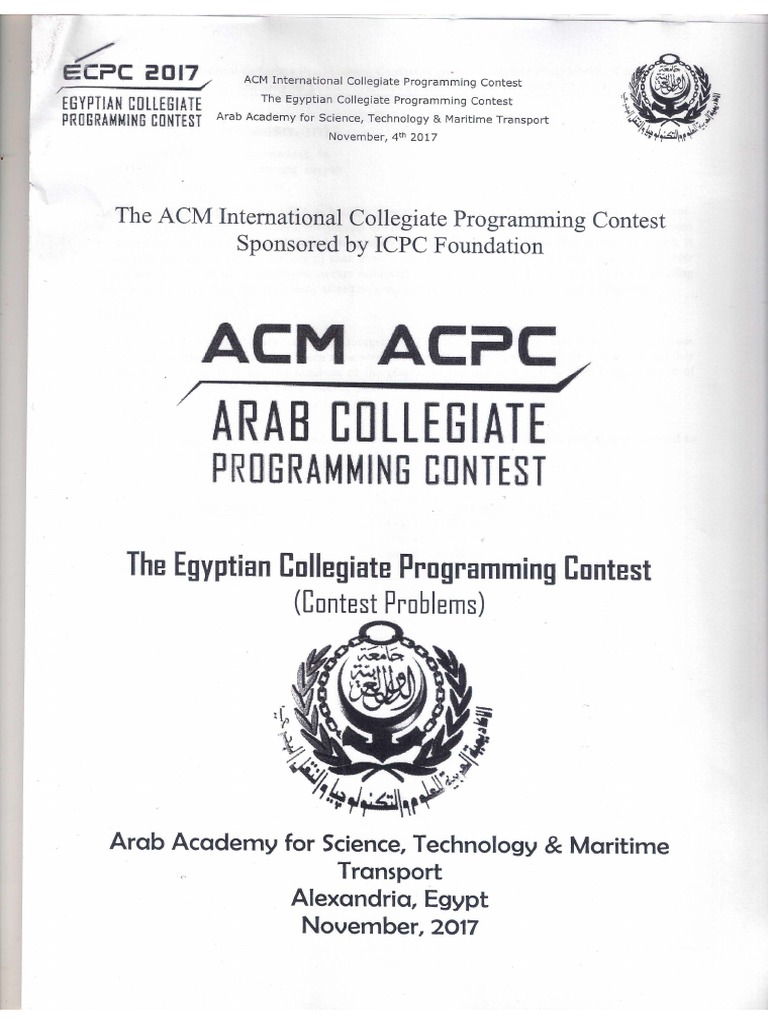 ECPC 2017 - Final Round | PDF