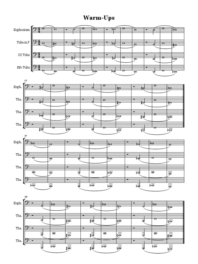 Low Brass Daily Routines - Duets | PDF | Music Technology | Tuba