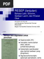 Arti Signa Dalam Resep Obat (1) - Dikonversi | PDF