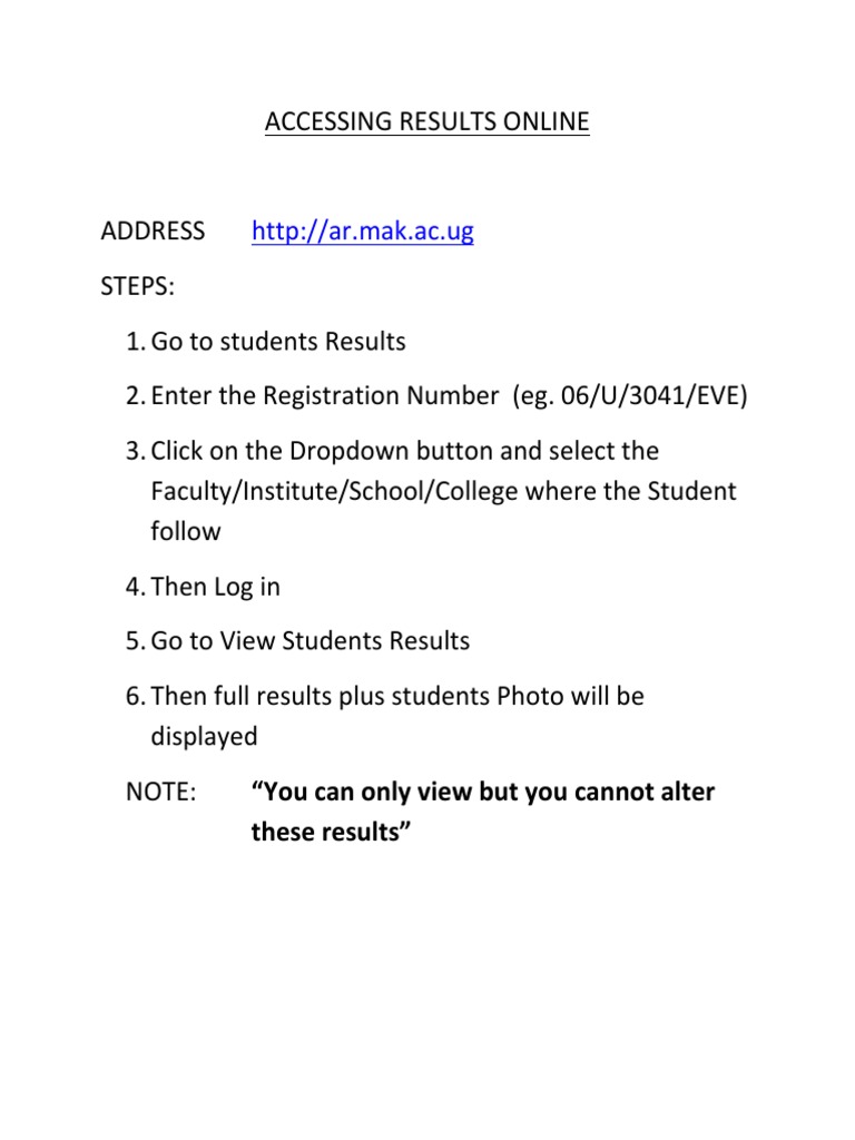 Accessing Results | PDF