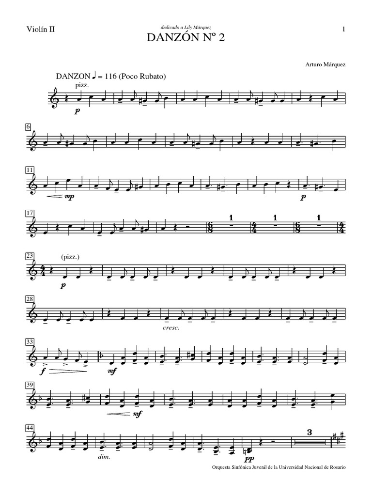 Marquez - Danzón #2 - Violín 02 | PDF | Ocio