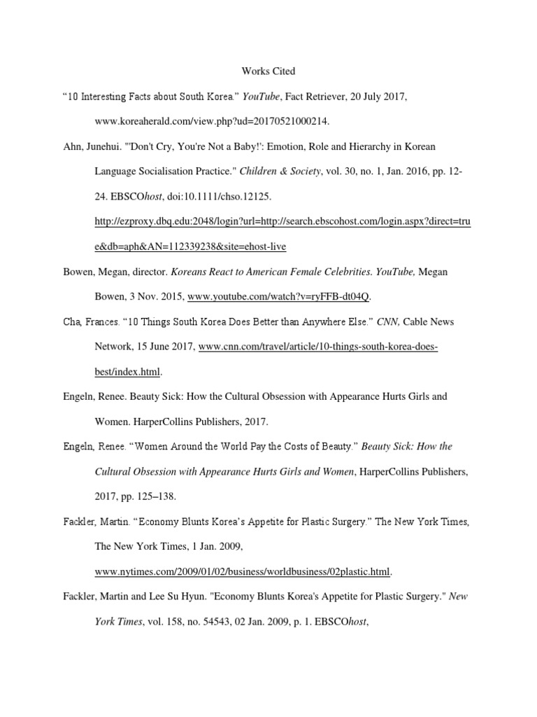 Works Cited | PDF | South Korea | World Politics
