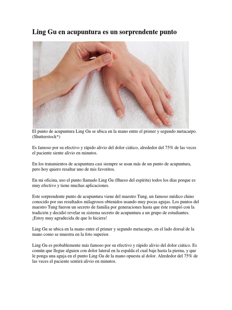 Ling Gu en Acupuntura Es Un Sorprendente Punto | PDF