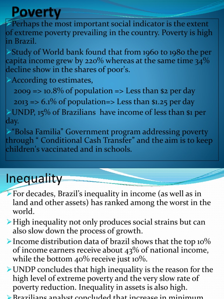 Brazil's Poverty, Inequality, and Reforms | PDF | Economic Inequality ...