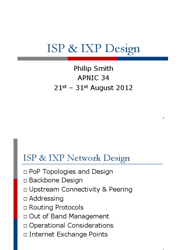 A Modular Approach to ISP and IXP Network Design | PDF | Router (Computing) | Computer Network