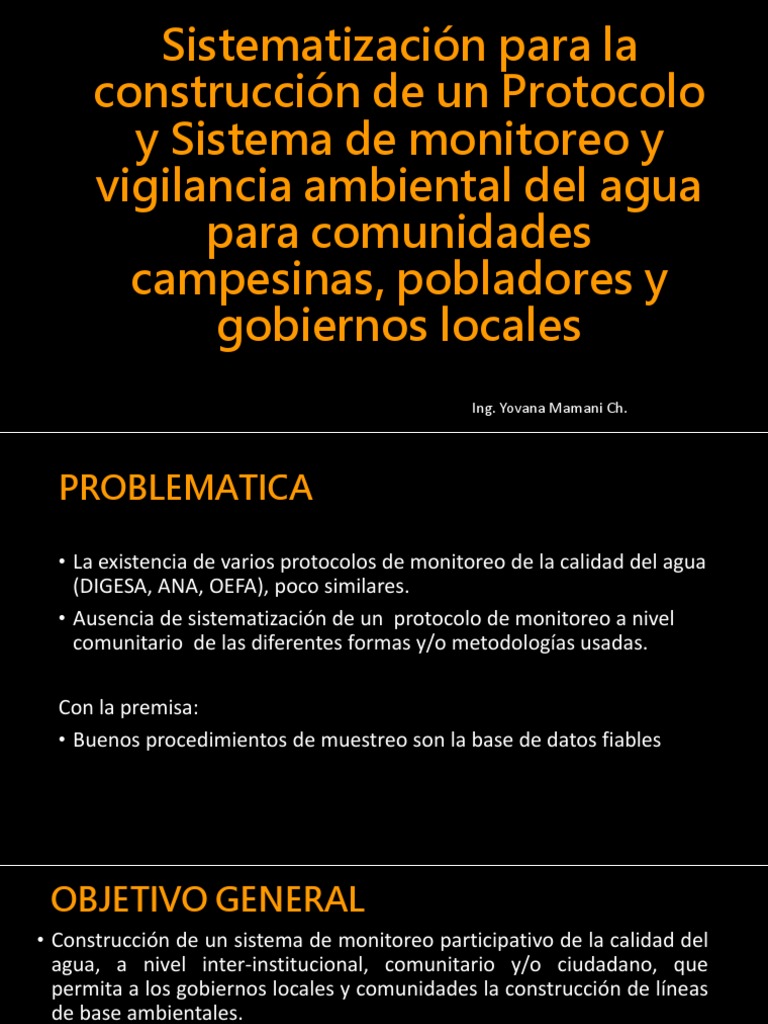 Protocolo Monitoreo Agua | PDF | Magnesio | Agua