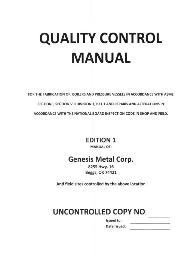 Genesis Manual | PDF