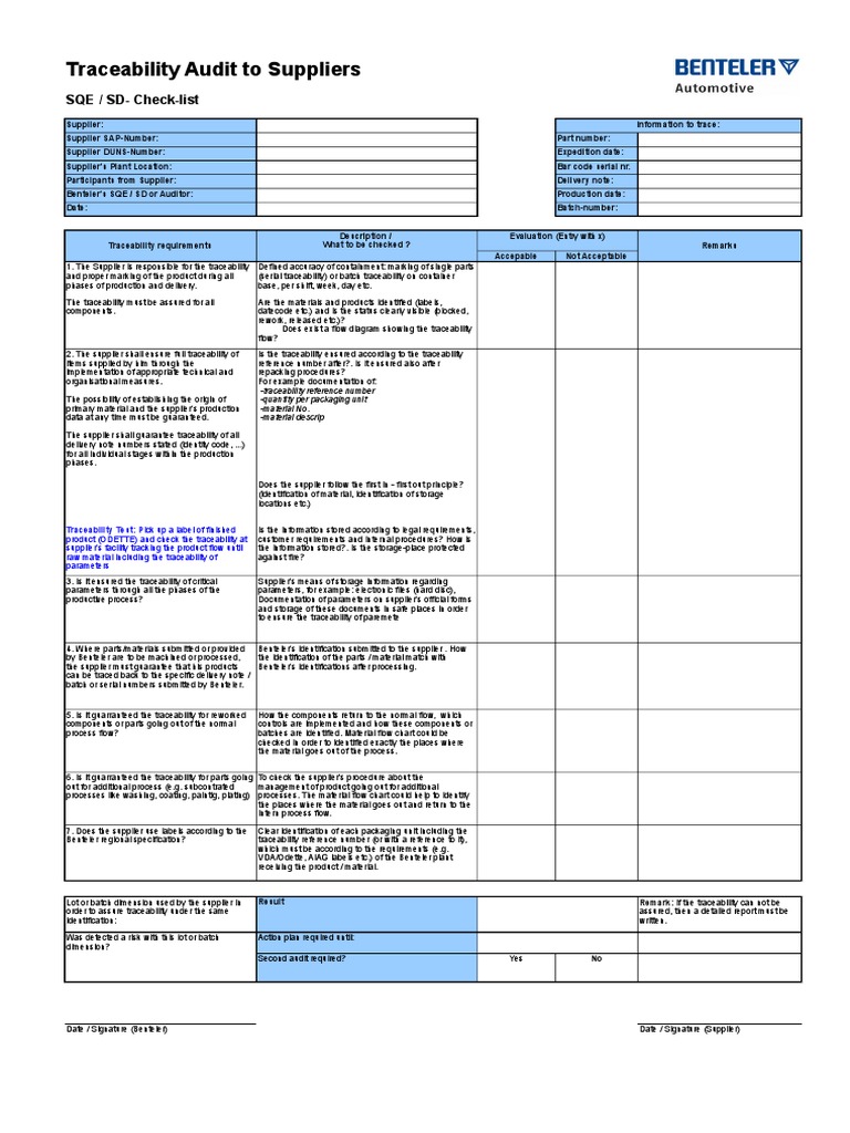 VDA 6.3 Process Audit Checklist | PDF | Audit | Quality (Business)