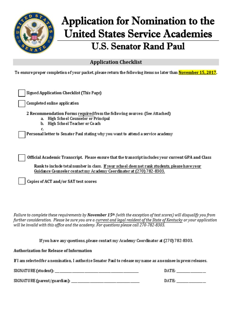 Application Checklist | PDF