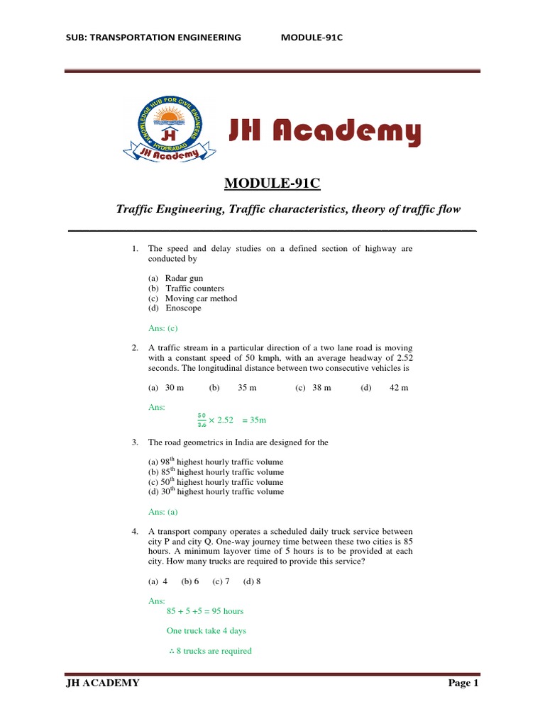 Highway Traffic | PDF | Traffic | Highway