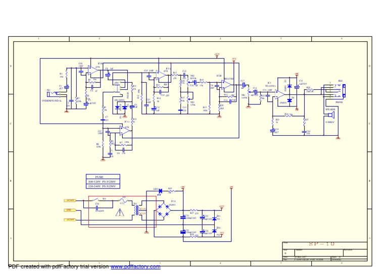 Fender SP-10 Schematic