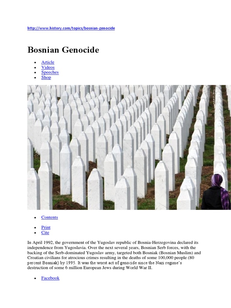 1 Bosnian Genocide | PDF | Yugoslavia | Bosnia And Herzegovina