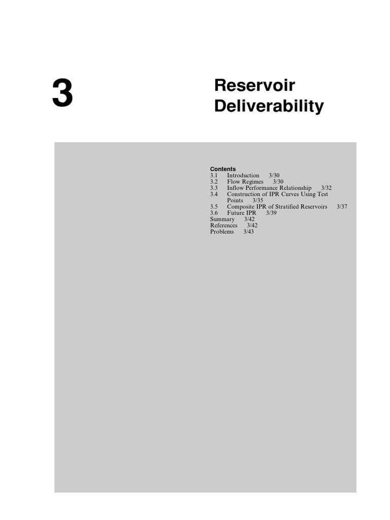 3 - Reservoir Deliverability, Pages 29-43 PDF | PDF | Petroleum Reservoir | Permeability (Earth ...