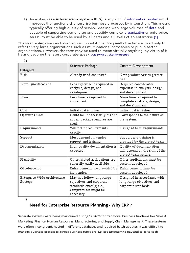 Erp Unit 1 | PDF | Enterprise Resource Planning | Business Process