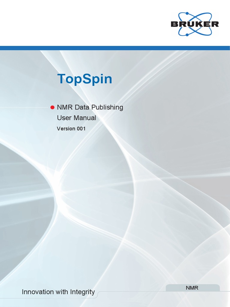 Topspin: NMR Data Publishing User Manual | PDF | Two Dimensional ...