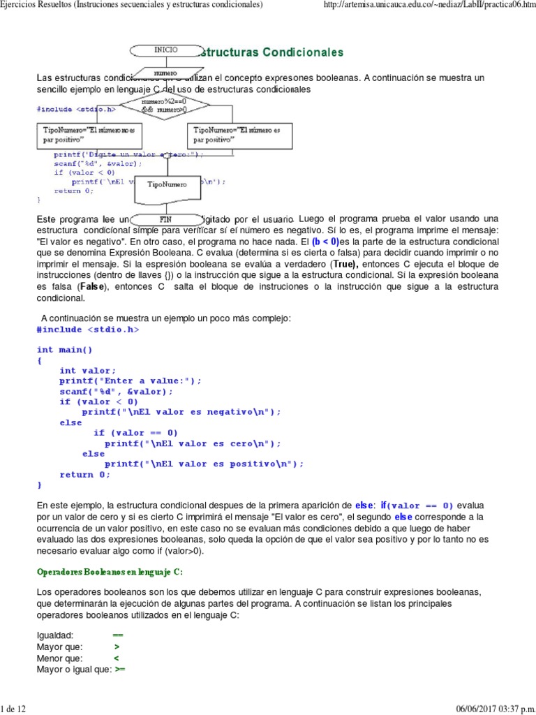 Ejercicios Resueltos (Instruciones Secuenciales y Estructuras ...