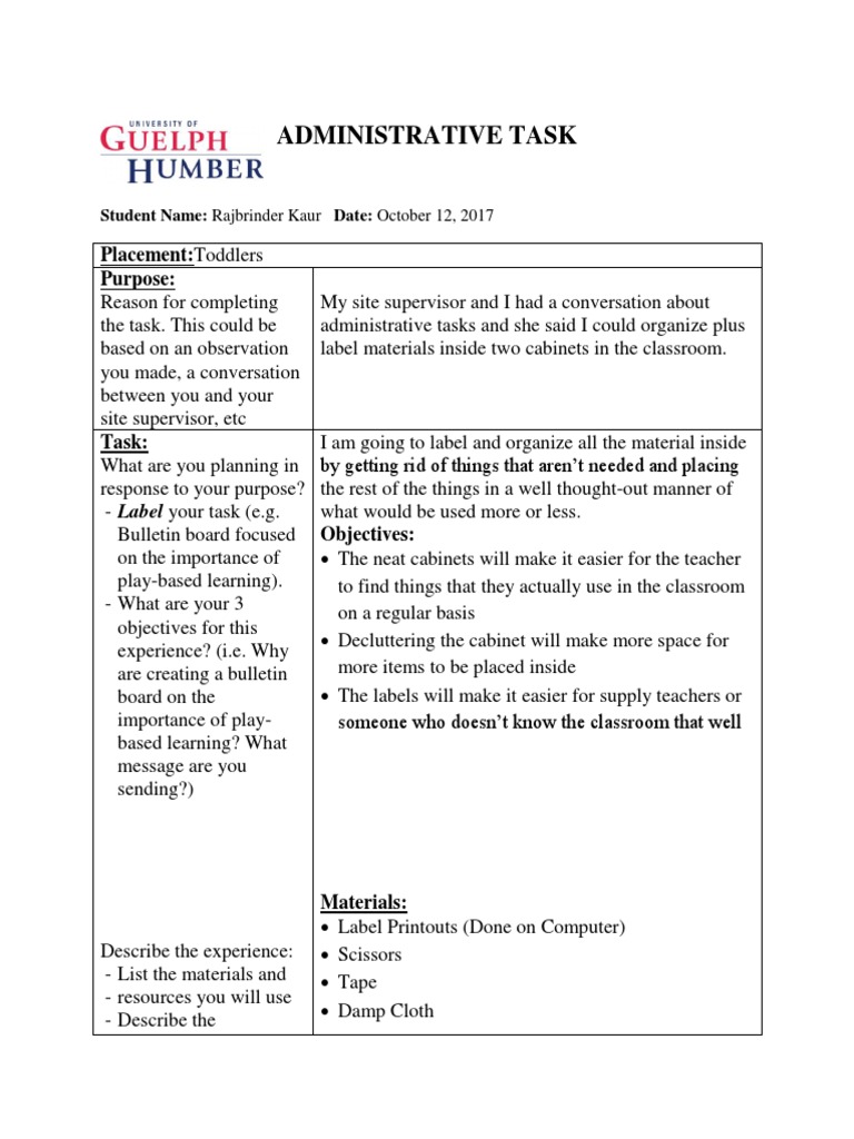 Administrative Activity | PDF | Classroom | Pedagogy