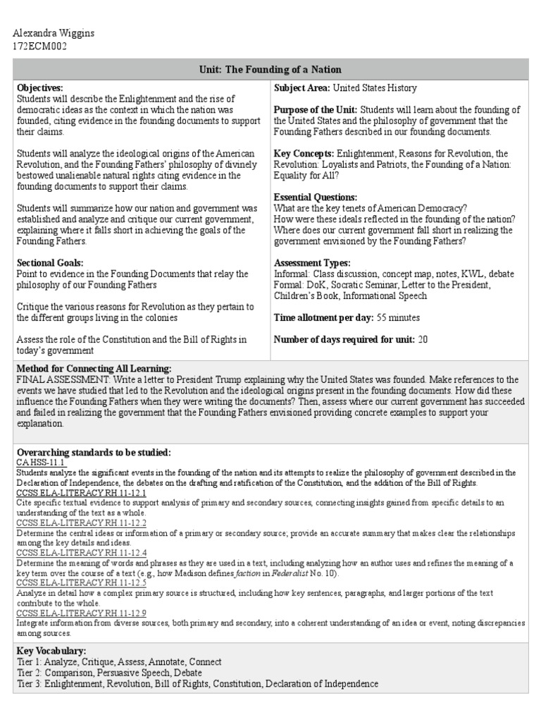 Unit | PDF | American Revolution | Founding Fathers Of The United States