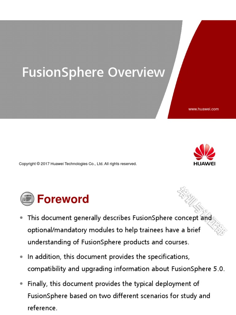 CL15-01 FusionSphere Overview | PDF | Open Stack | Virtualization