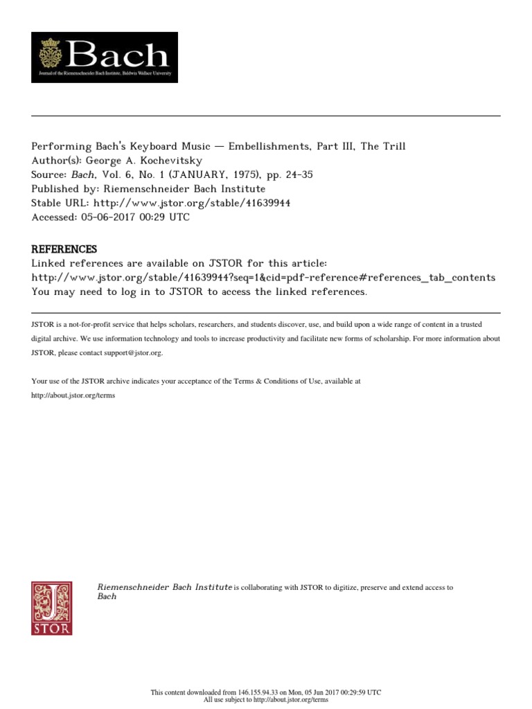 Bach - 6c.embellishments Trills | PDF | The Well Tempered Clavier ...