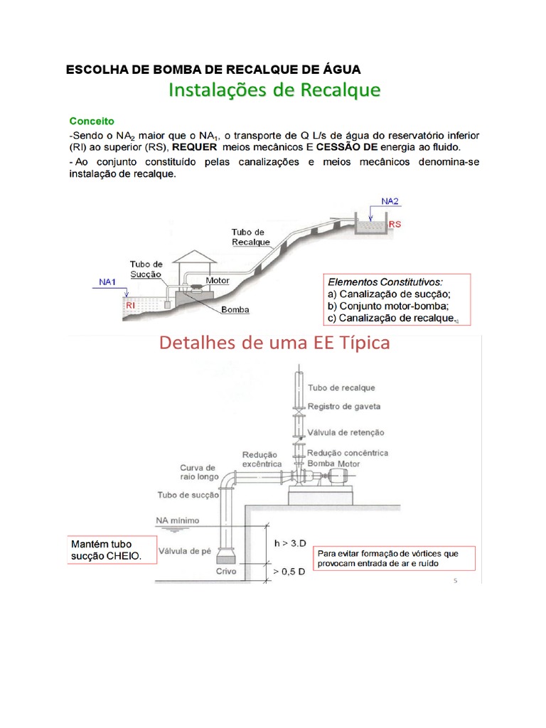 Escolha de bomba de recalque de água para edifício residencial | PDF ...