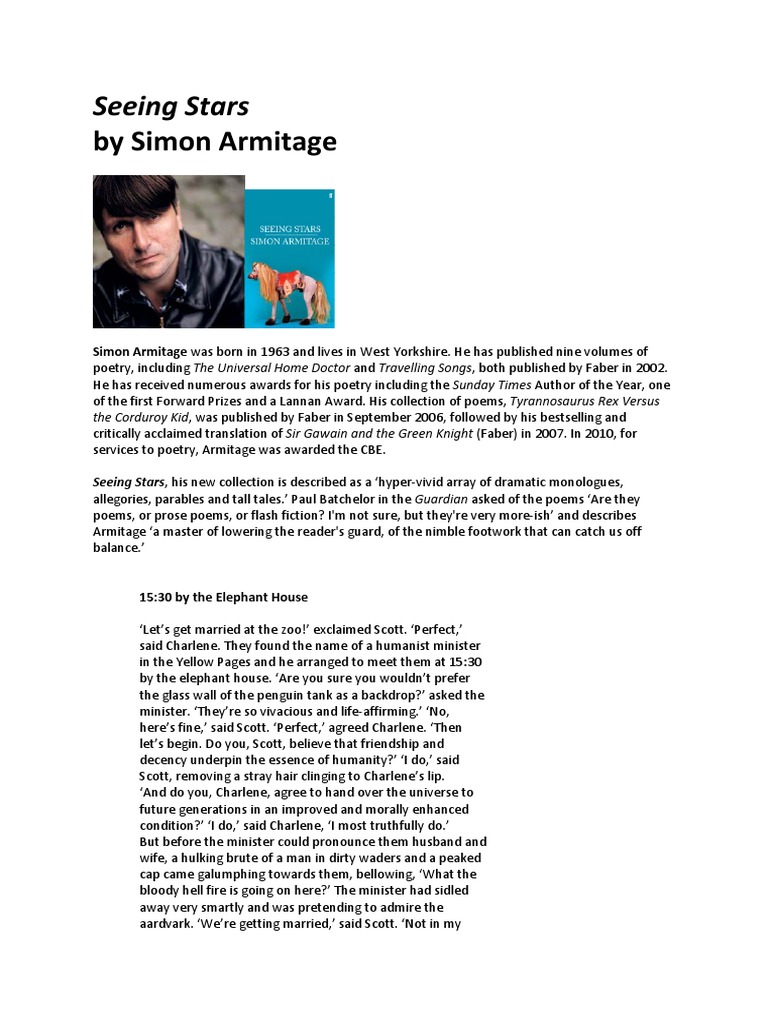 Simon Armitage | PDF | Poetry