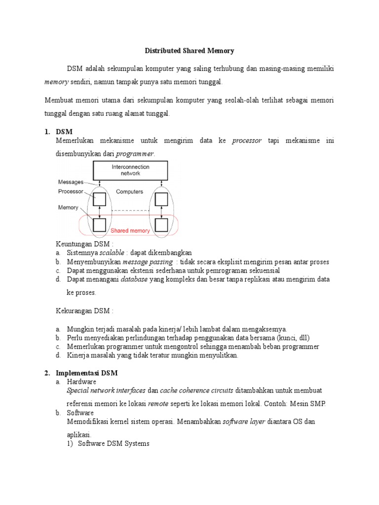 Distributed Shared Memory | PDF