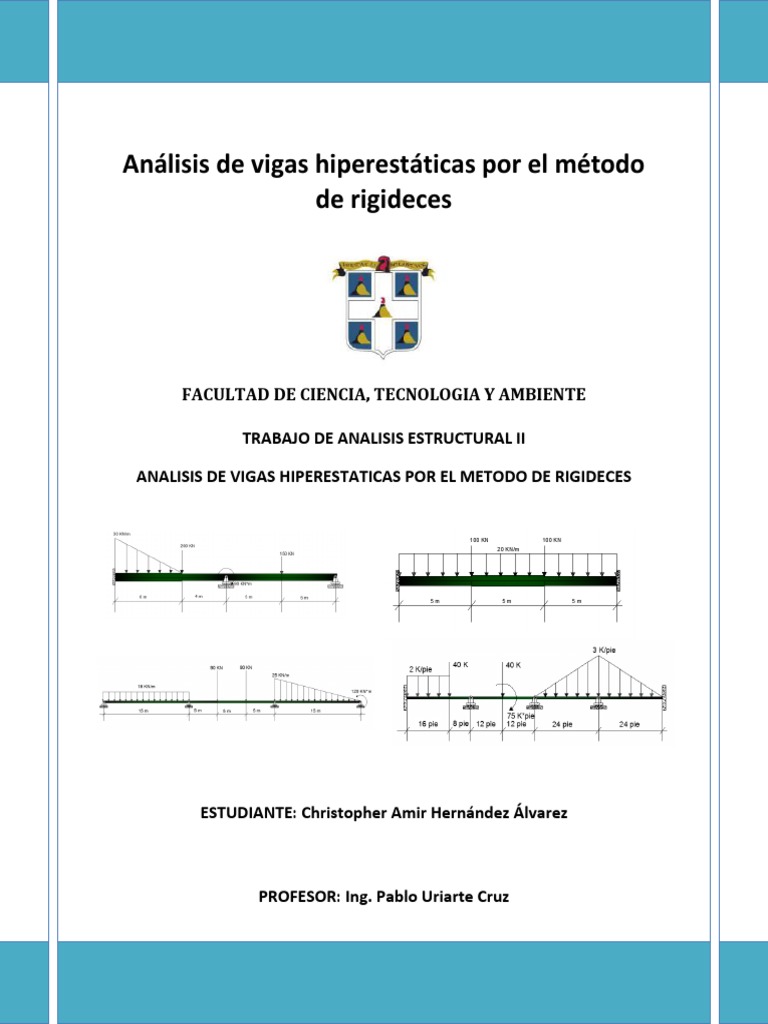 Metodo de Rigidez para Vigas | PDF | Rigidez | Ingeniero civil