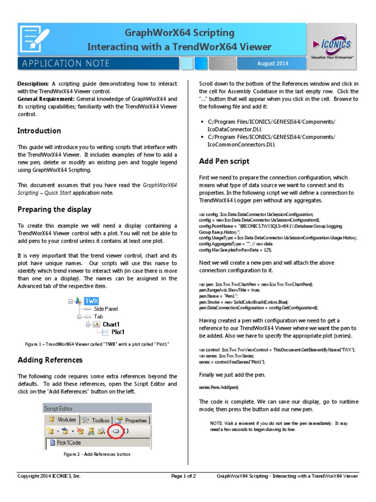 GraphWorX64 Scripting - Interacting With A TrendWorX64 Viewer | PDF ...
