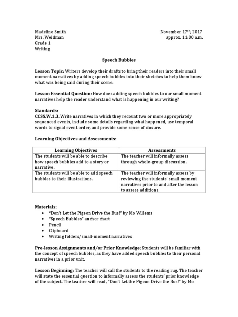 Enhancing Narratives with Speech Bubbles | PDF | Classroom | Narrative