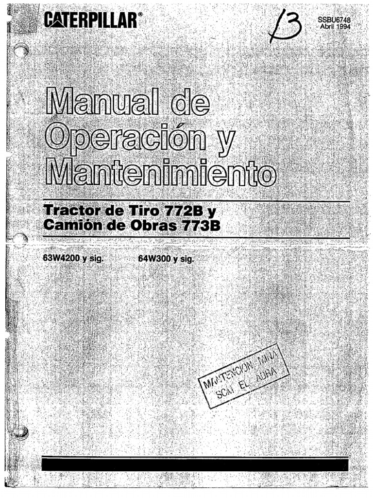 Manual Camion CAT 773B | PDF