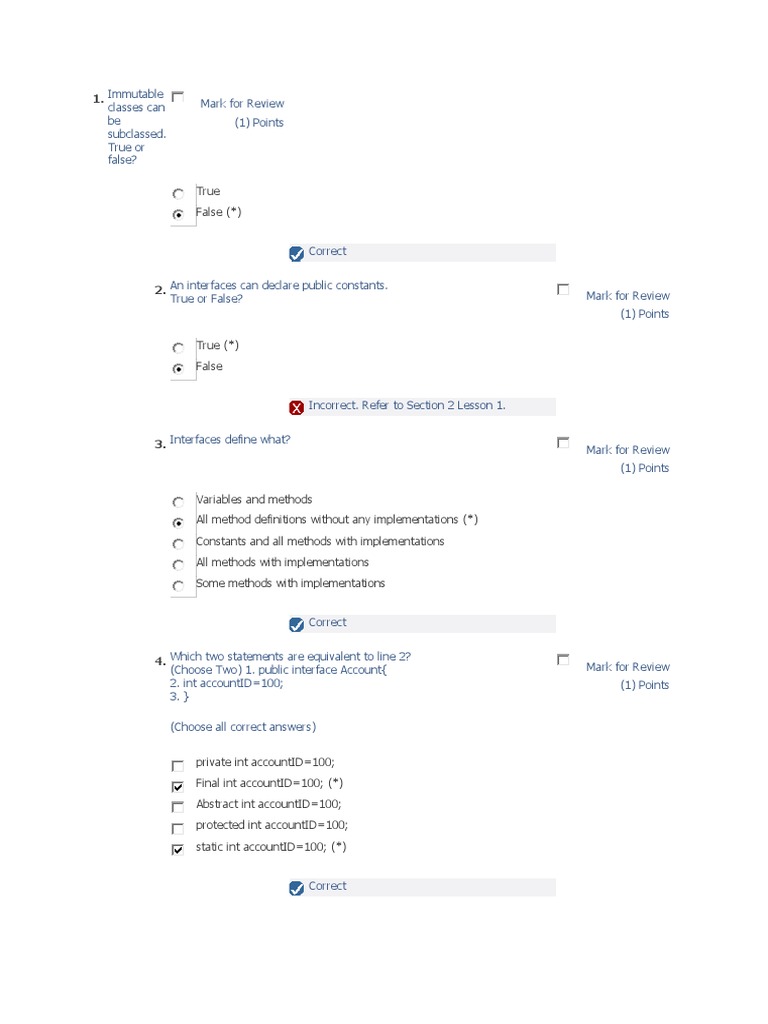 Java interfaces, generics, enums MCQ | PDF | Models Of Computation | Theoretical Computer Science
