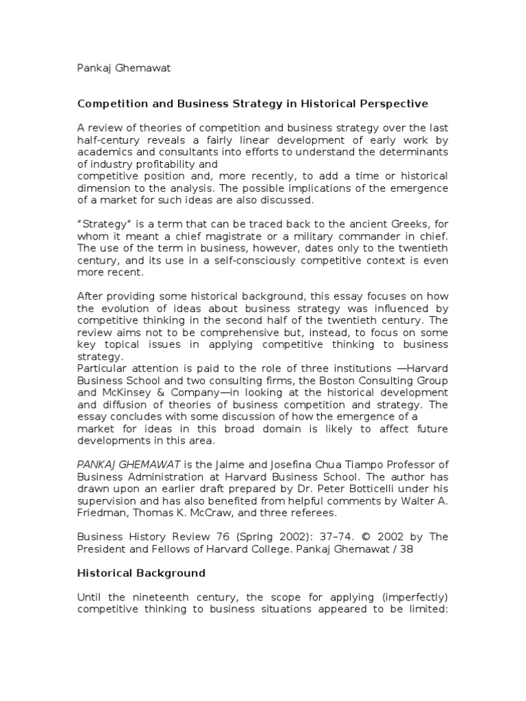 History of Strategy | PDF | Strategic Management | Perfect Competition
