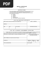 CSC Form 211 Medical Certificate 2025 | PDF | Health Care | Medicine