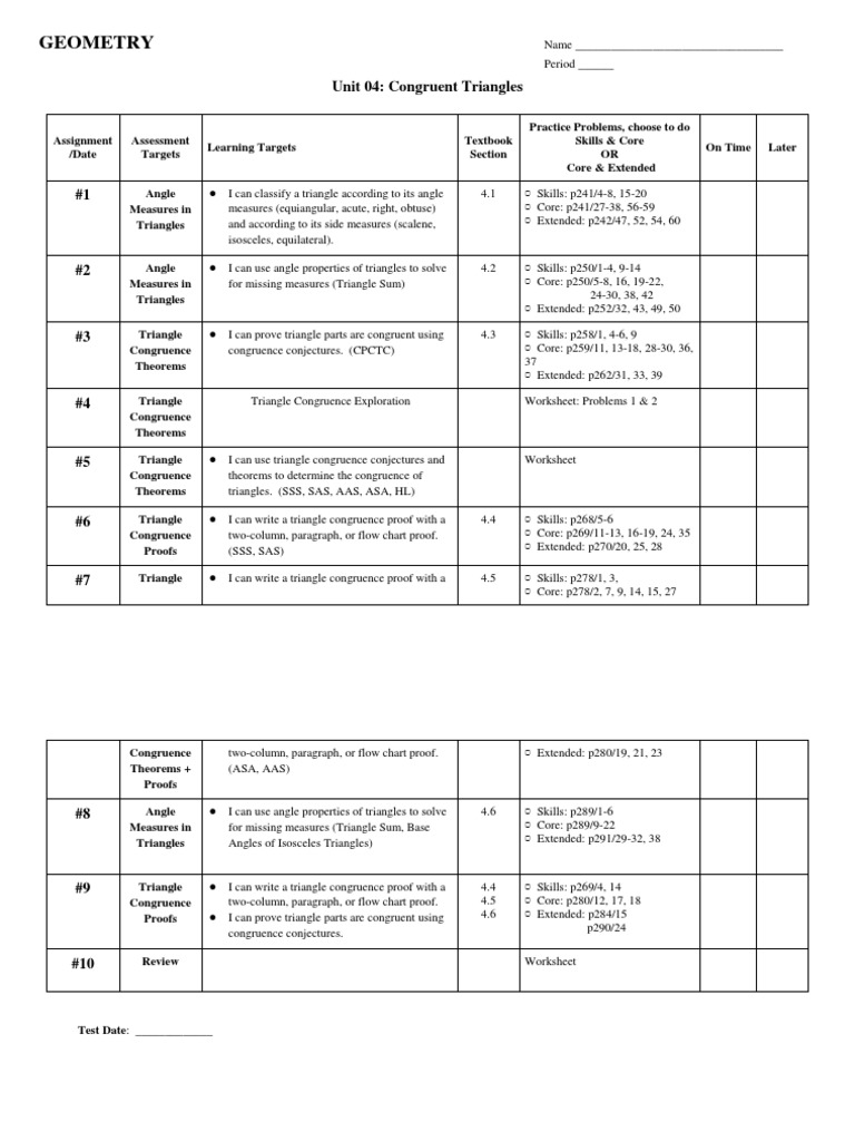 04 Assignment Sheet | PDF | Triangle | Geometry