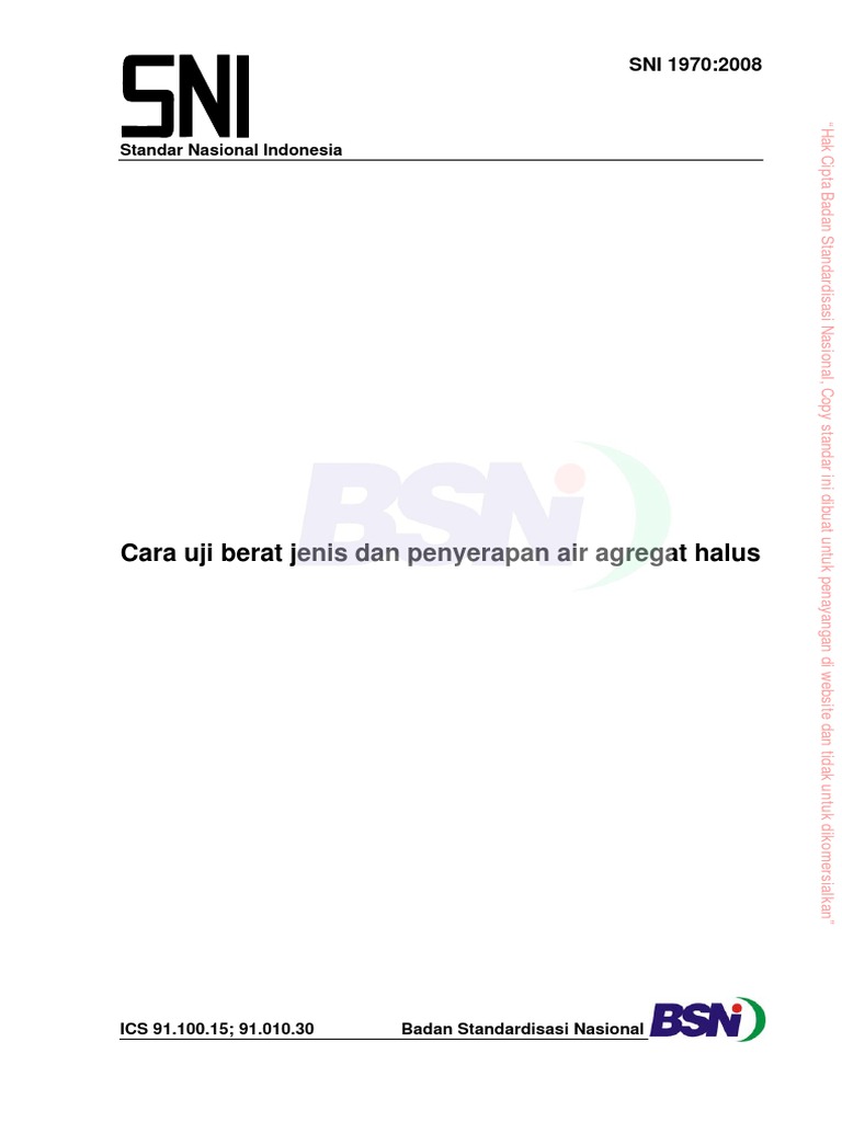 Sni-1970 2008 PDF | PDF