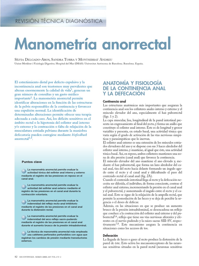 Evaluación de Manometría Anorrectal | PDF | Recto | Sexo anal