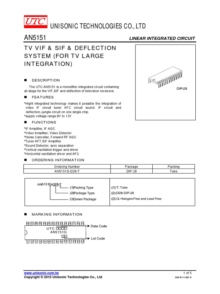 AN5151 | PDF | Amplifier | Frequency Modulation