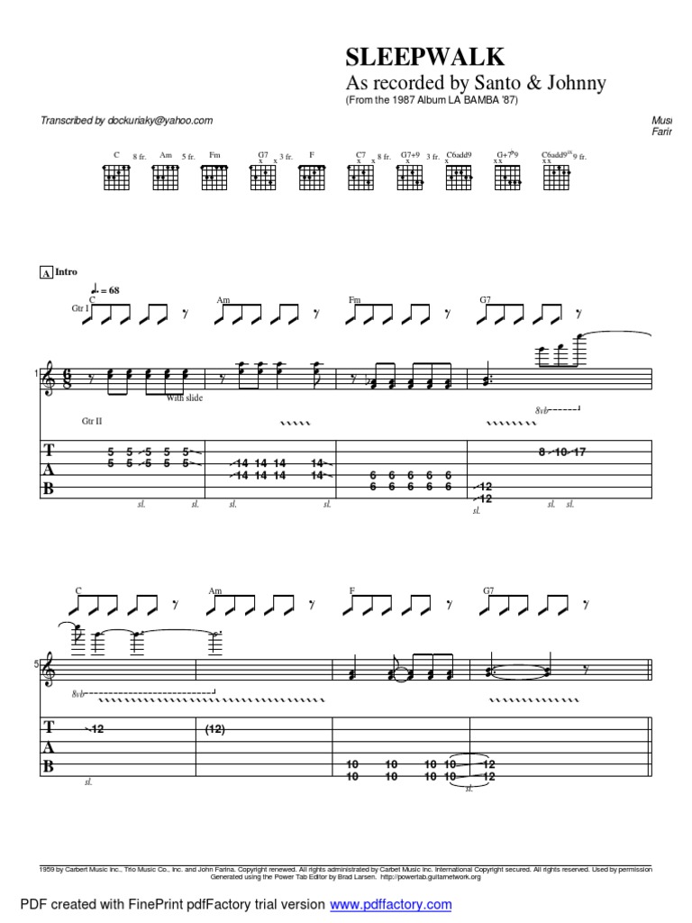 sleepwalk - guitar.pdf