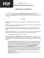 Employee Contract Template | PDF | Employment | Common Law