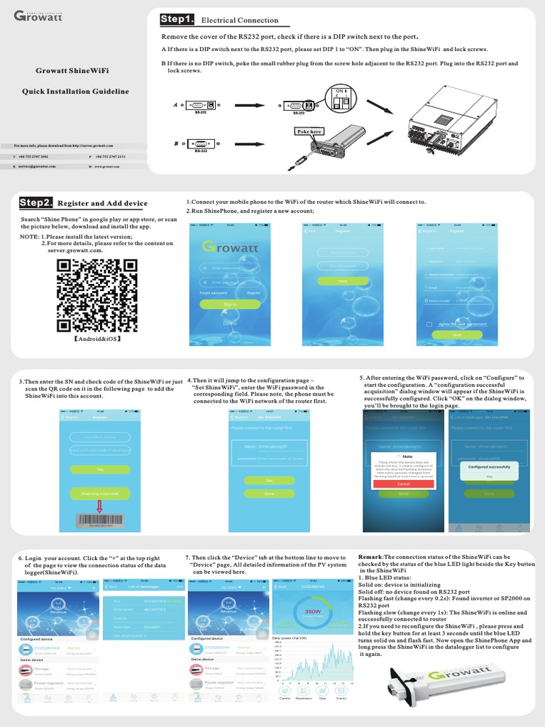 Growatt ShineWiFi Installation Guide | PDF | Google Play | Software