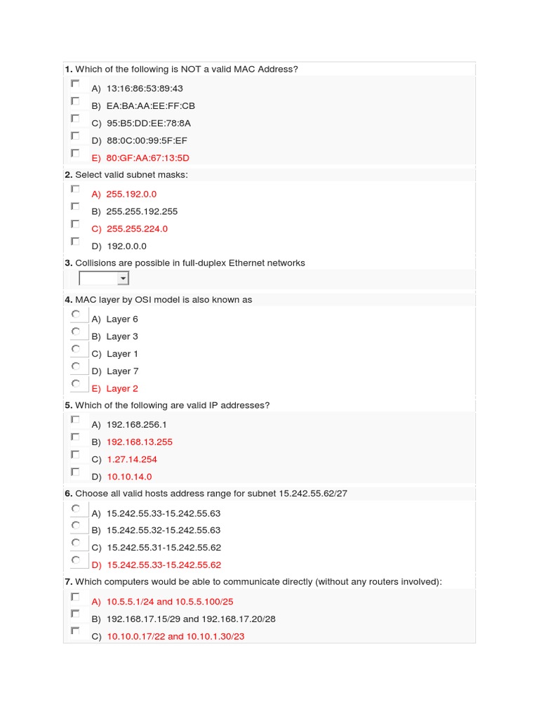 Soal Latihan | PDF | Gateway (Telecommunications) | Ip Address