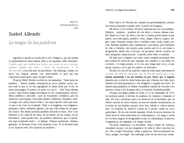 La Magia De Las Palabras 1 2 Pdf Chile