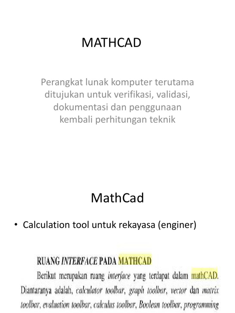 MATHCAD | PDF