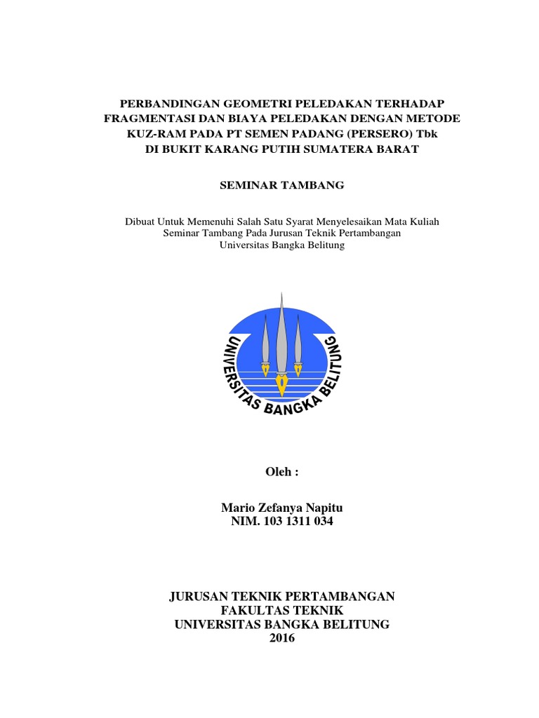 Contoh COVER Skripsi | PDF