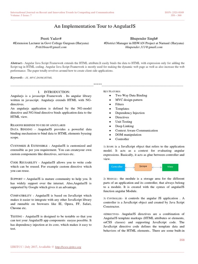 An Implementation Tour To AngularJS | PDF | Angular Js | Java Script
