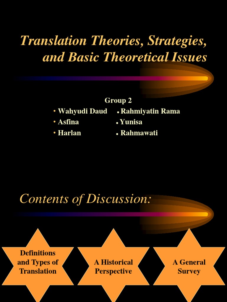 Translation Theories, Strategies, and Basic Theoretical | PDF ...