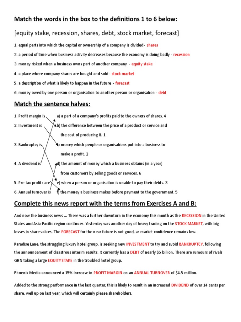 Understanding Key Business and Finance Terms | PDF
